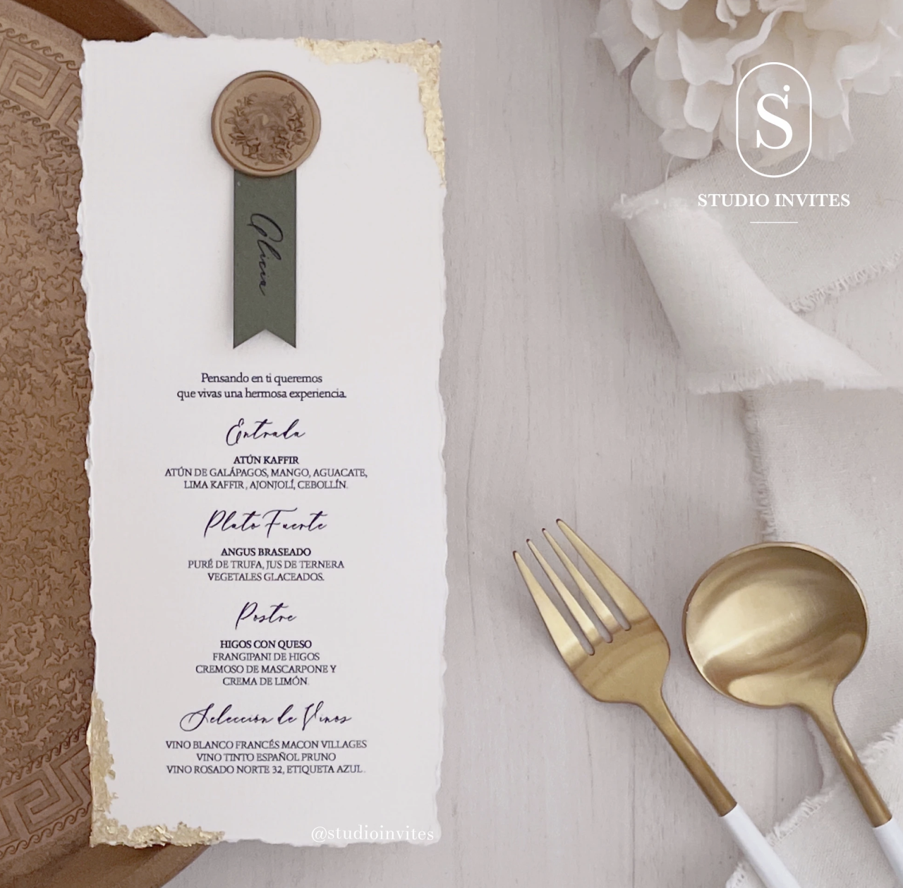 Menús para eventos | Studio Invites