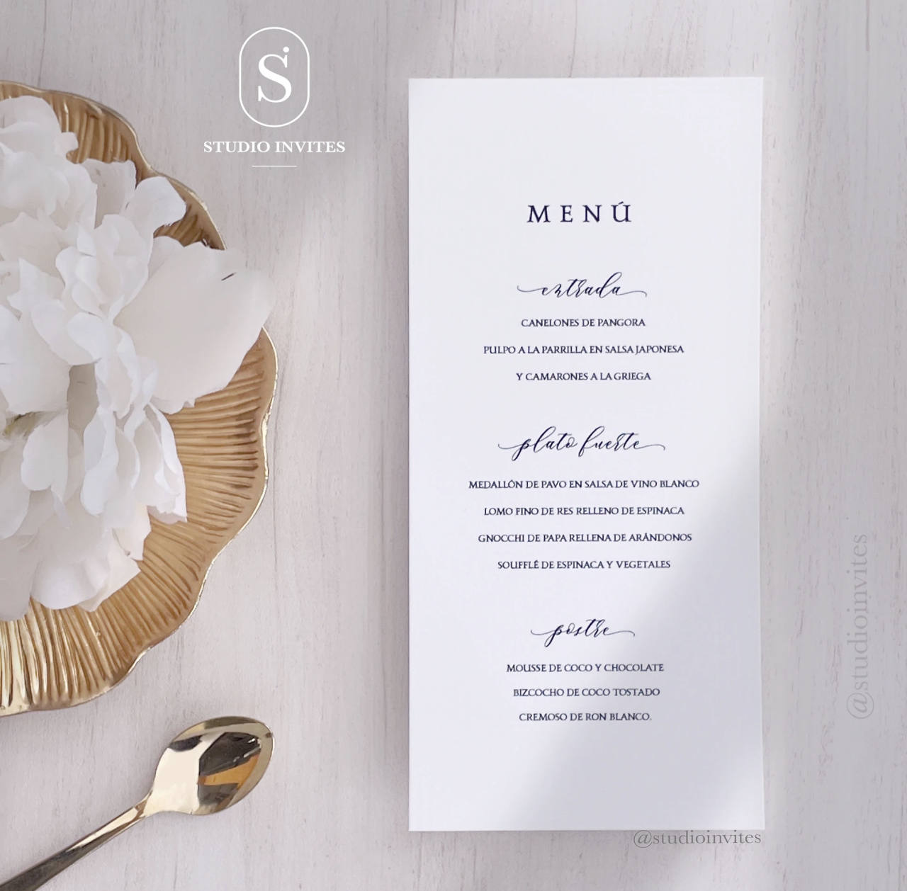 Menús para eventos | Studio Invites