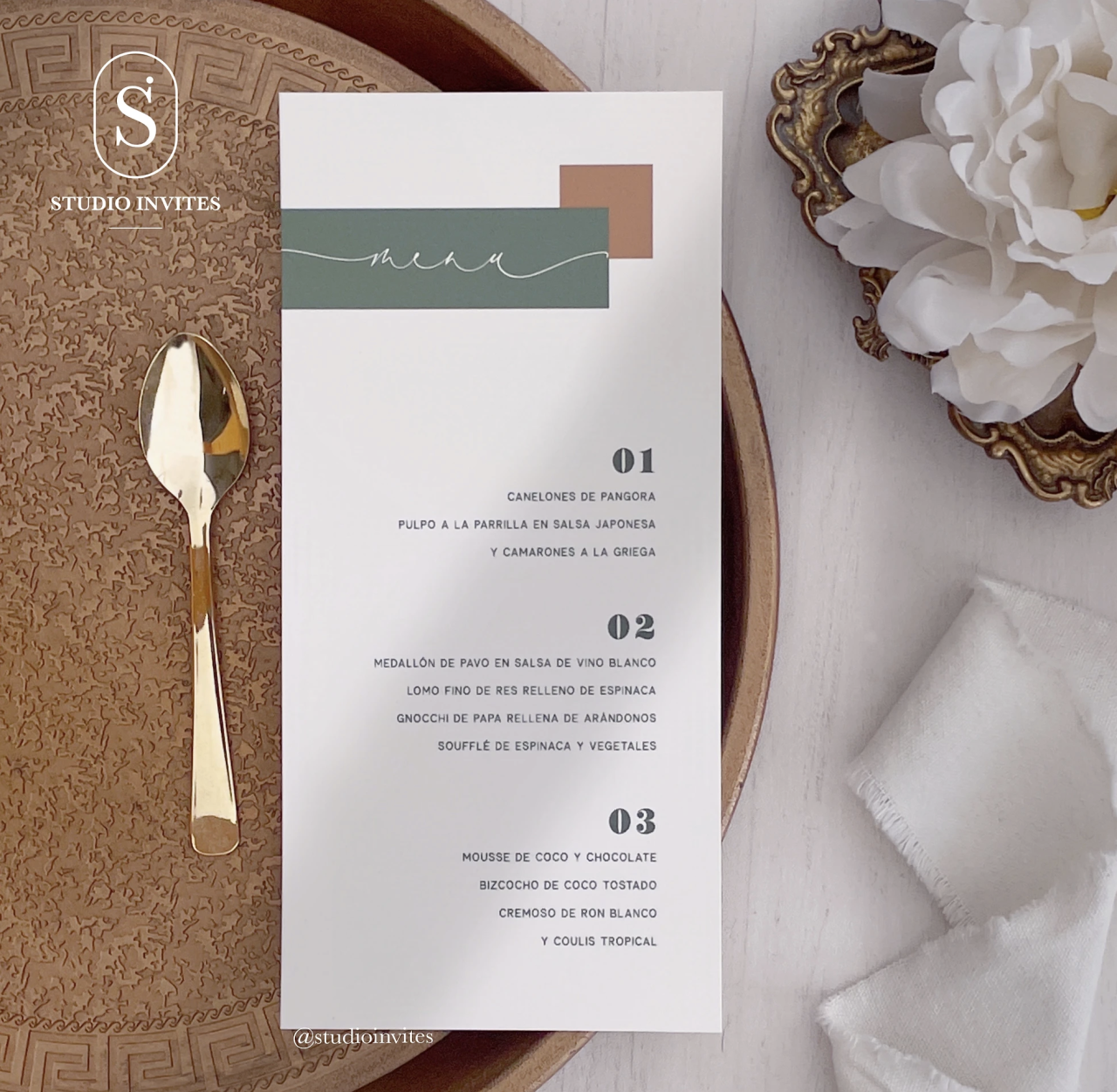 Menús para eventos | Studio Invites