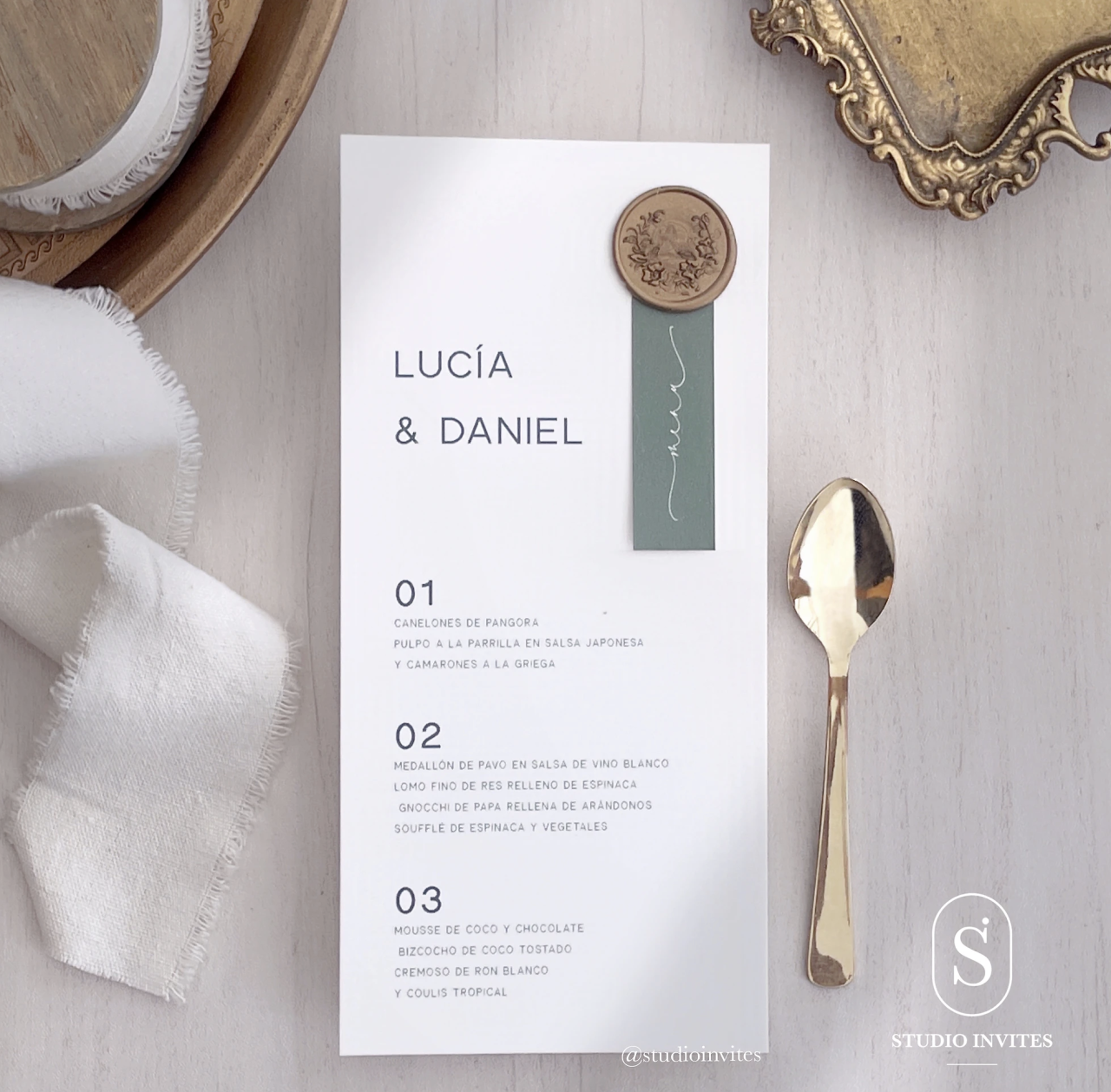 Menús para eventos | Studio Invites